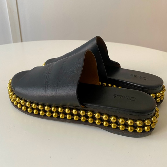 Chloe | Shoes | Chloe Sawyer Studded Platform Mule | Poshmark